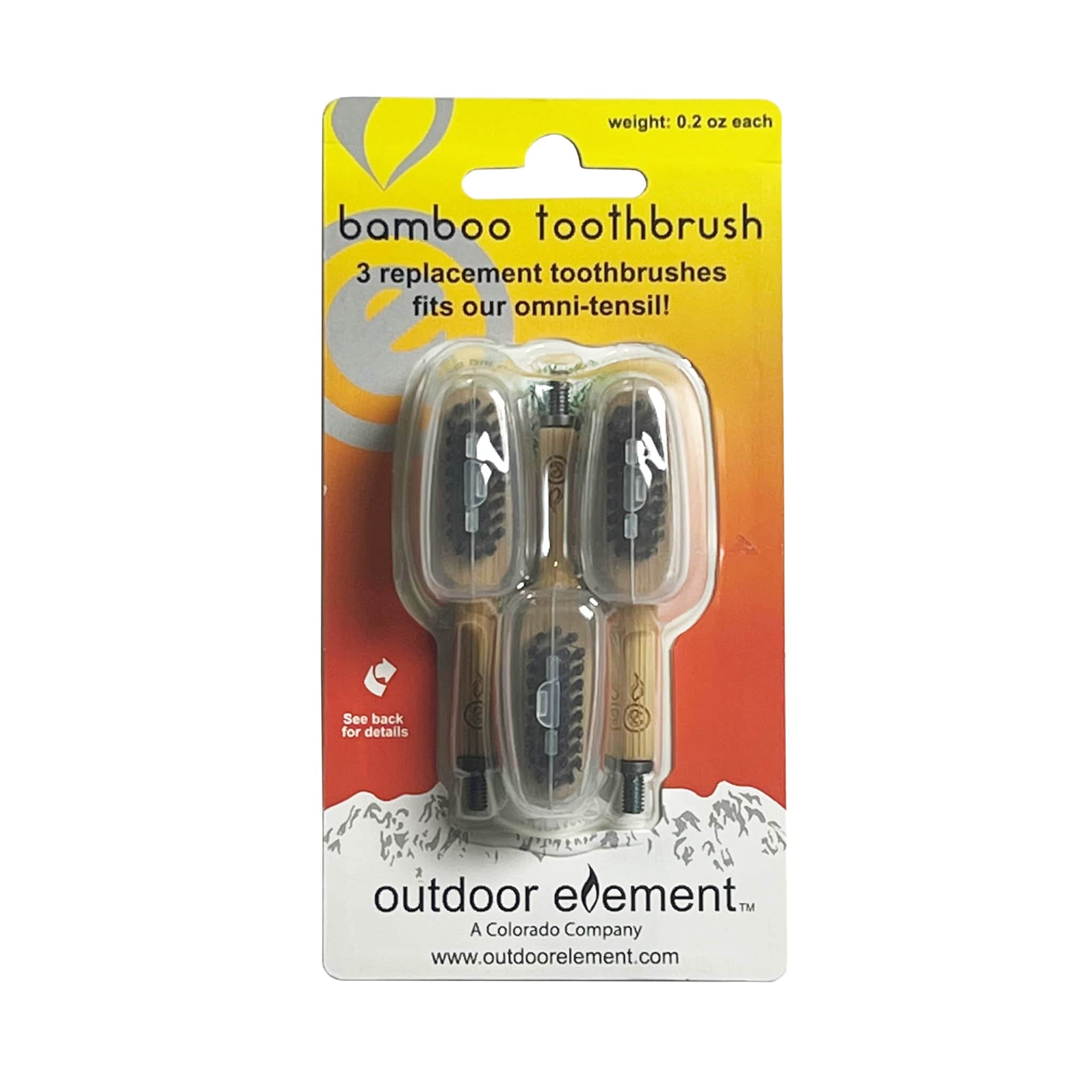 Toothbrush Replacement Heads 3pk, Omni-Tensil | Outdoor Element ...