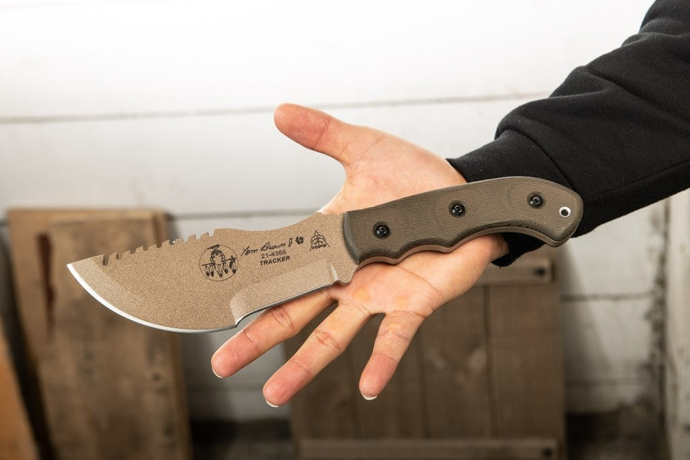 TOPS Knives | Tom Brown Tracker - Tan | From "The Hunted" – Survival ...